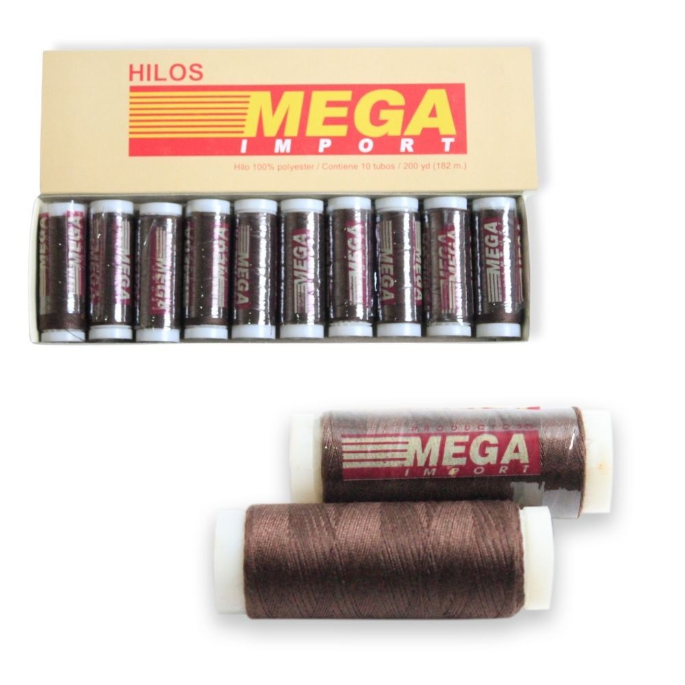 Hilos De Coser x 200 Yardas # 346 Café Oscuro Caja X 10 Tubinos