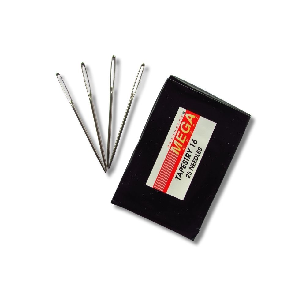 Aguja Pony Punta Roma No 16 Ojo Plateado Millar