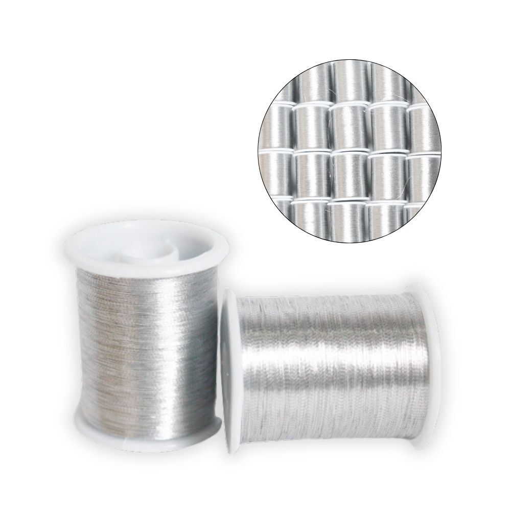 Hilo Metalizado Plateado Pq*20Rollos Caja X 20Rollos