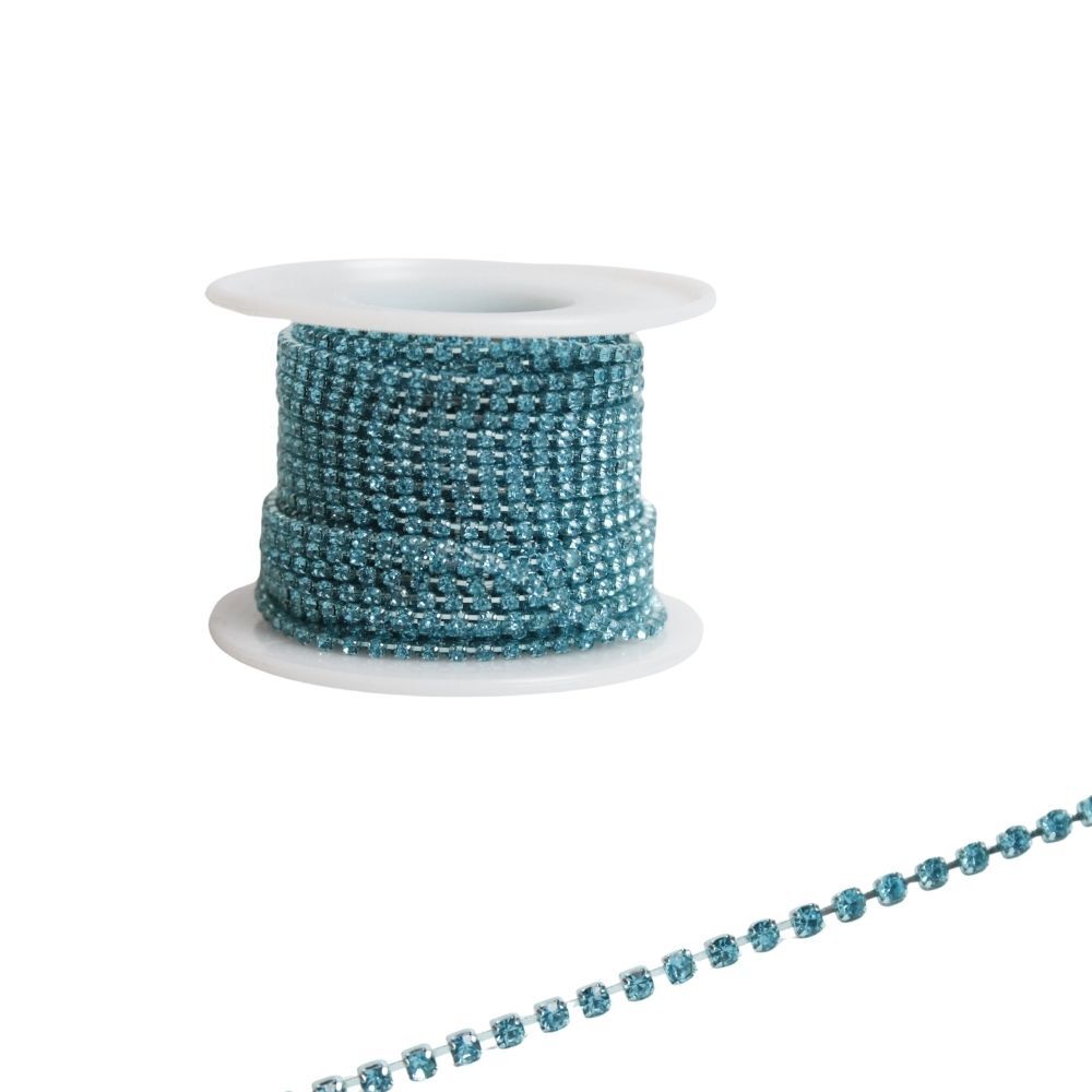 Strass Ss6.5 Celeste # 06 Rollo X 10 Yardas