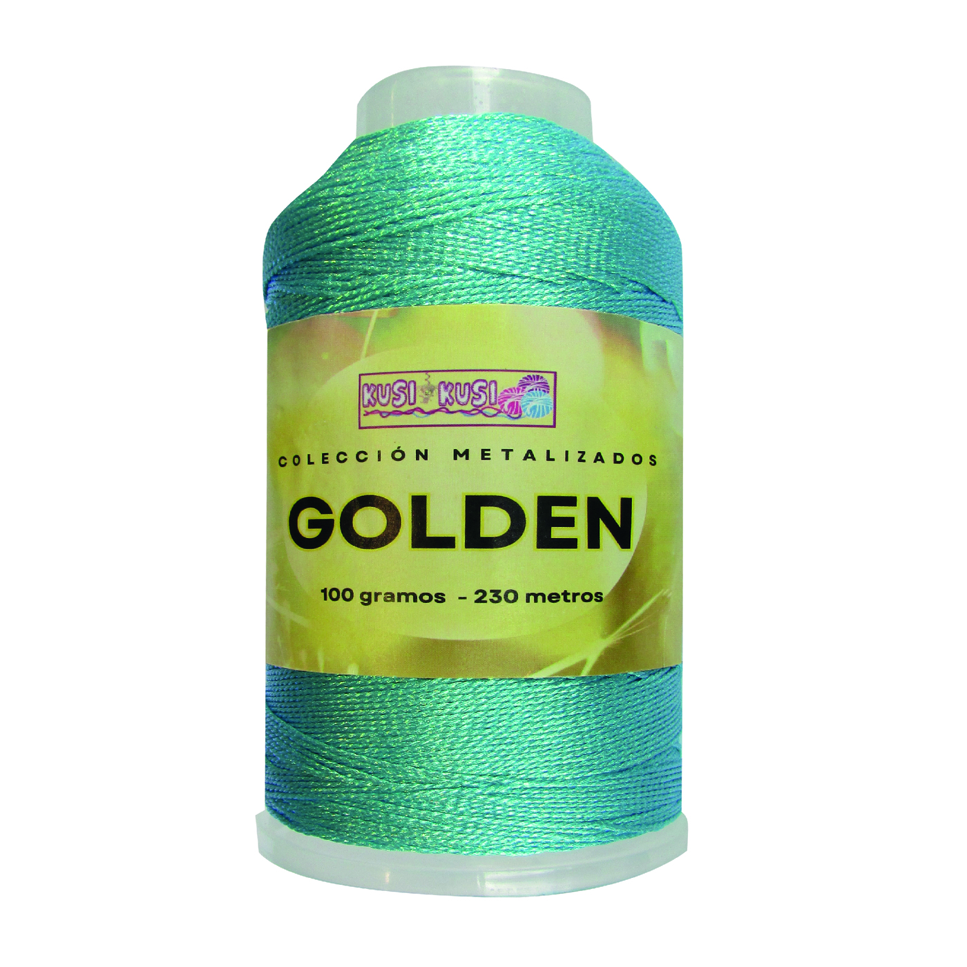 Hilo Metalizado Irisado Rollo Por 100 Gramos Color Turquesa STL42067